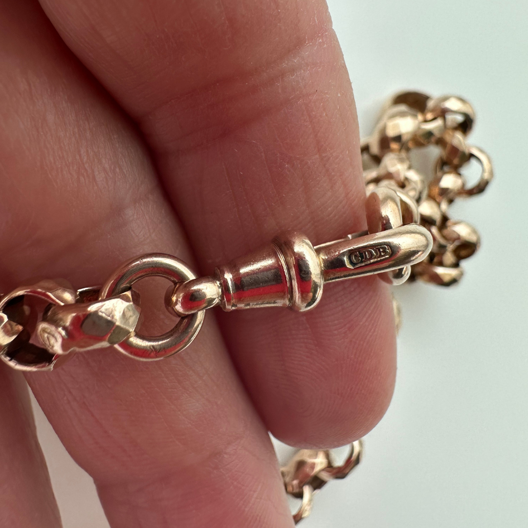 Edwardian Antique 9CT Gold Fancy Link Graduated Chain. – curatedfindsnyc